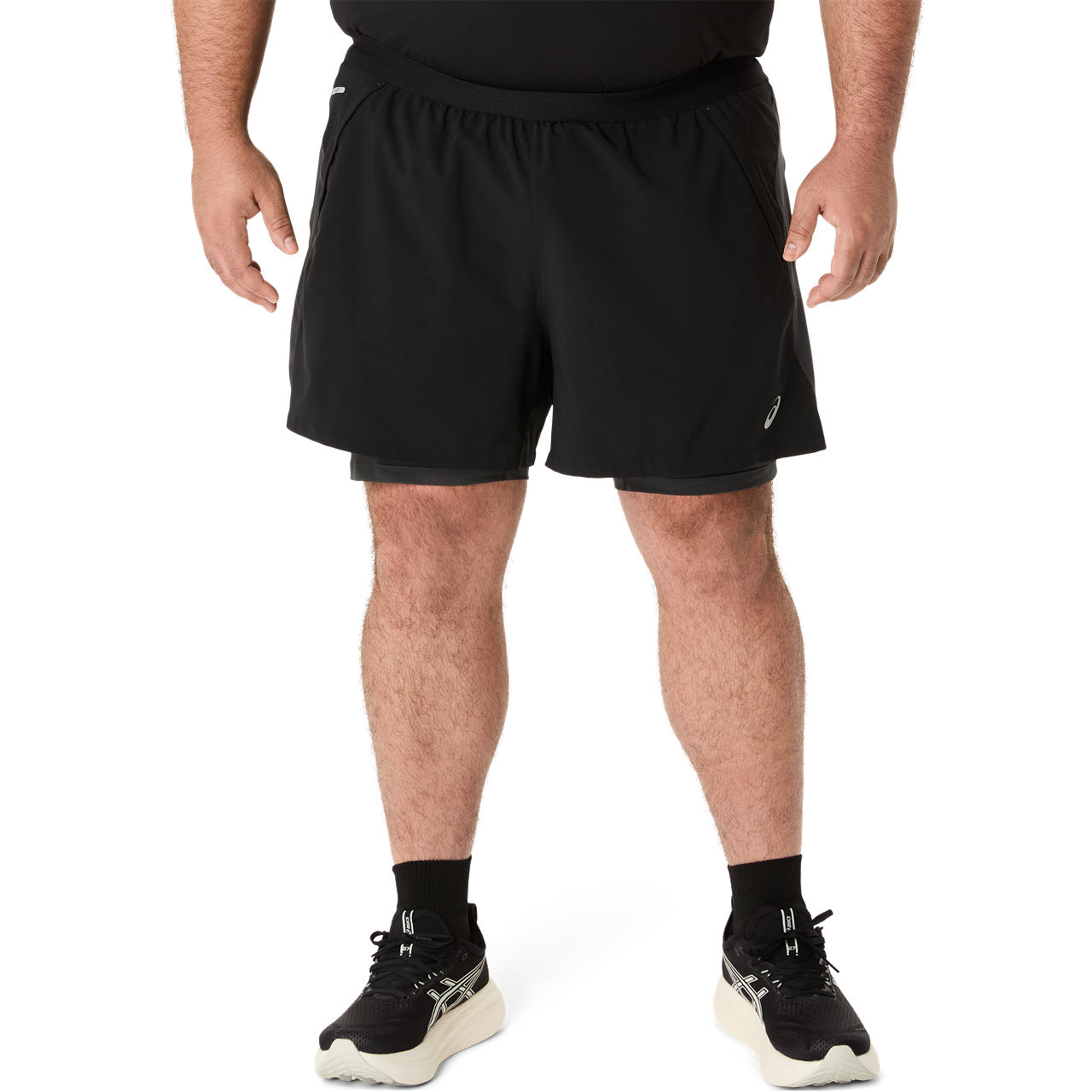 Asics - Short ASICS Road 2N1 5in Short - Masculino - Negro | Ofertitas