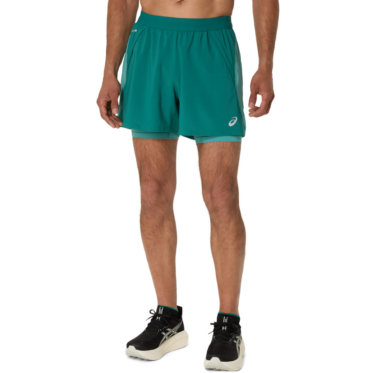 Asics - Short ASICS Road 2N1 5in Short - Masculino - Verde | Ofertitas