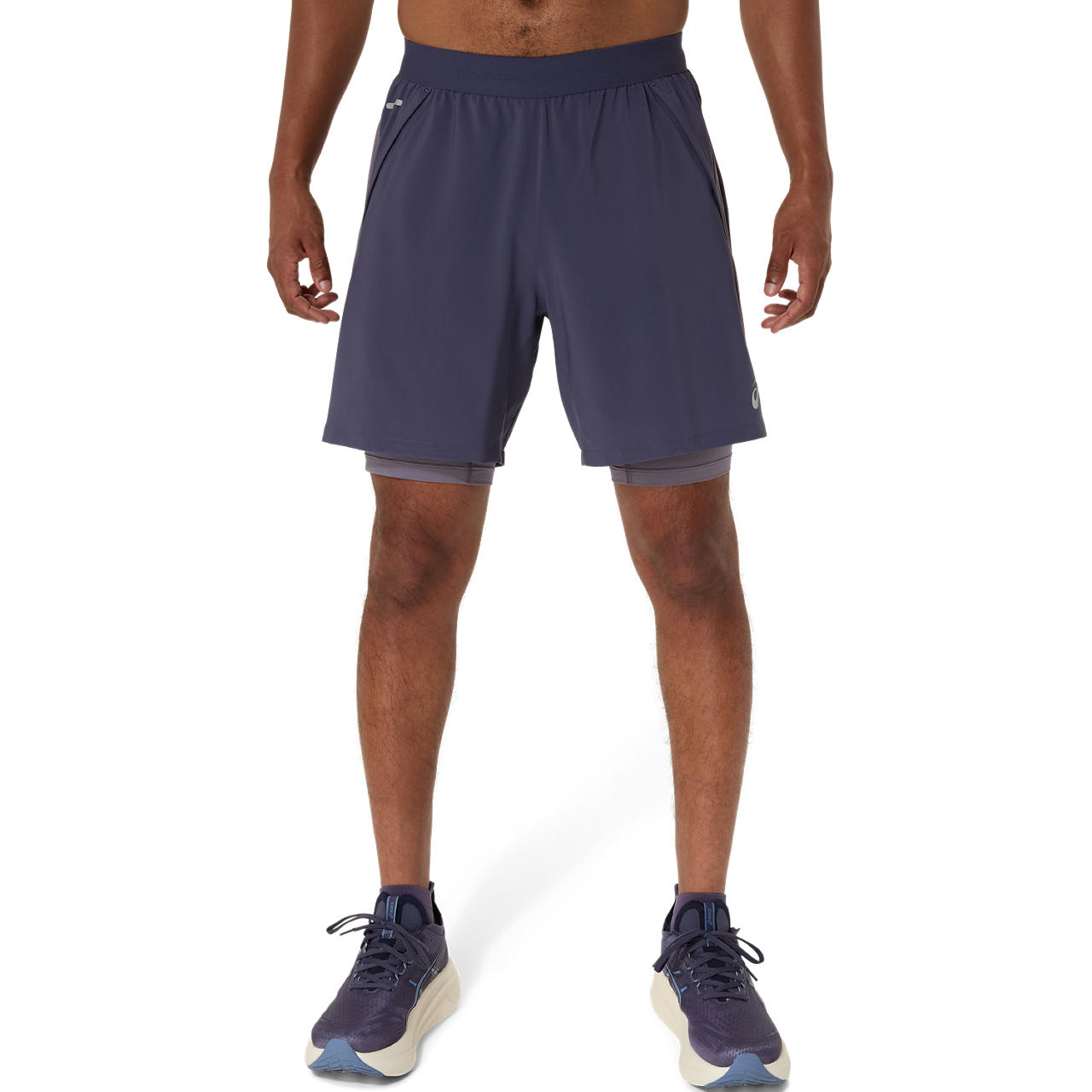 Asics - Short ASICS Road 2N1 7in Short - Masculino - Morado | Ofertitas
