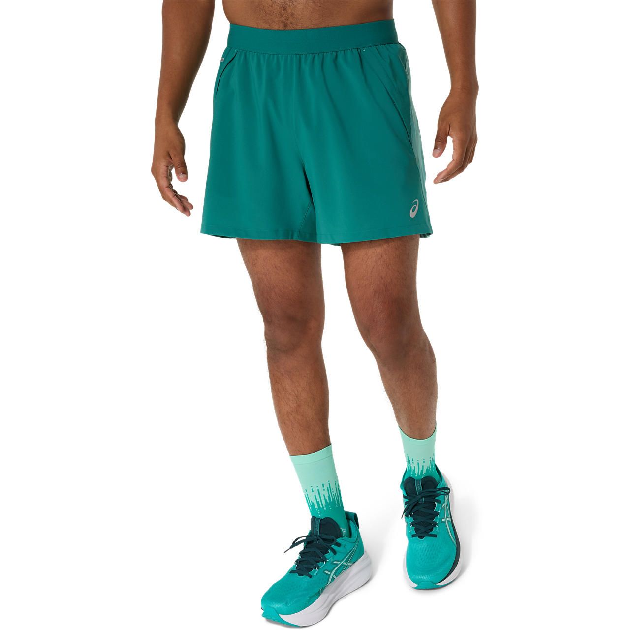 Asics - Short ASICS Road 5in Short - Masculino - Verde | Ofertitas