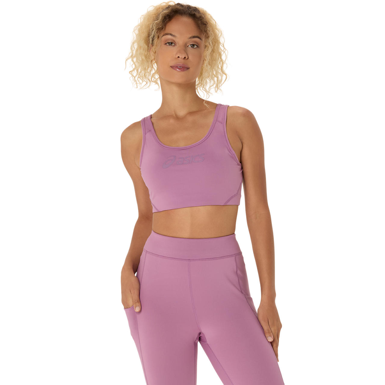 Asics - Peto ASICS Training Core Asics Logo Bra - Femenino - Amarillo ...