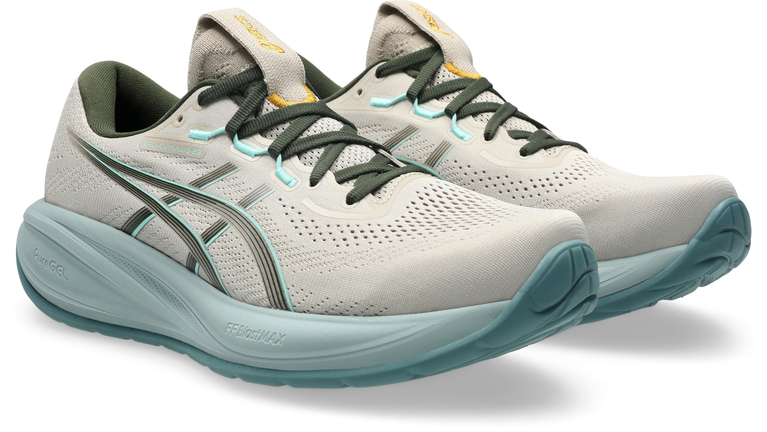 Zapatillas Asics Gel-Cumulus 28 - Masculino - Beige Gris